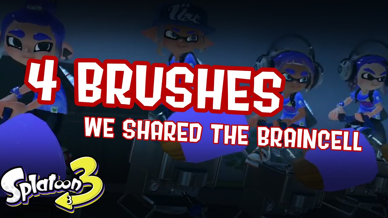 QUAD INKBRUSH in the Splatoon 3 Splatfest - YouTube