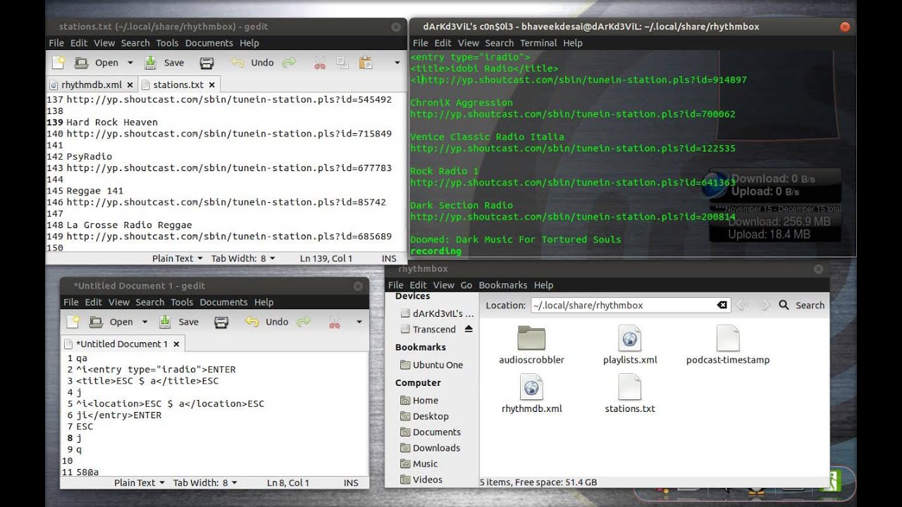 Adding Radio Stations in Bulk in Rhythmbox - YouTube
