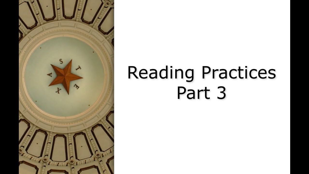 HB 3 in 30: Reading Practices - Part 3 - YouTube