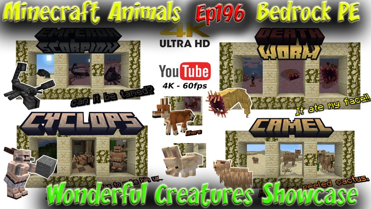 Wonderful Creatures Addon Animal Showcase Desert Animals Minecraft ...