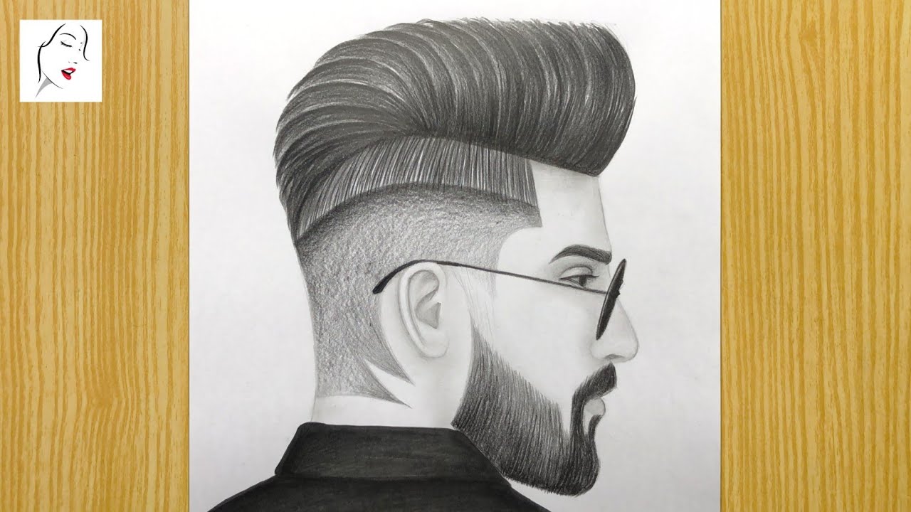 How to draw a handsome boy face with glasses | boy face drawing easy ...