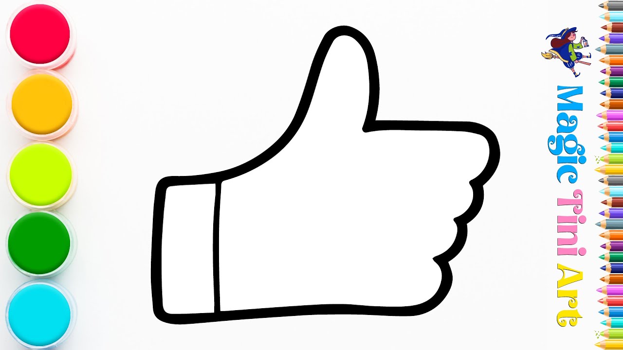 How to Draw a Like Button | Step by Step - YouTube