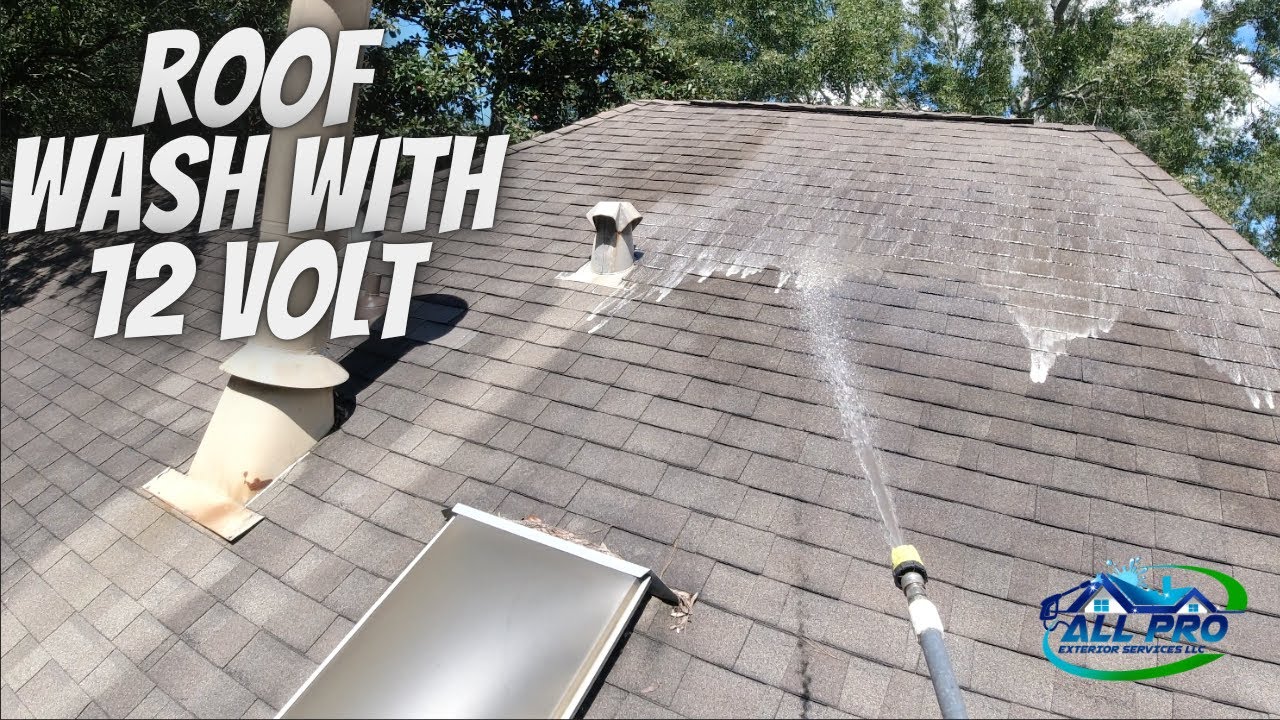Roof Wash with the 12 Volt - YouTube
