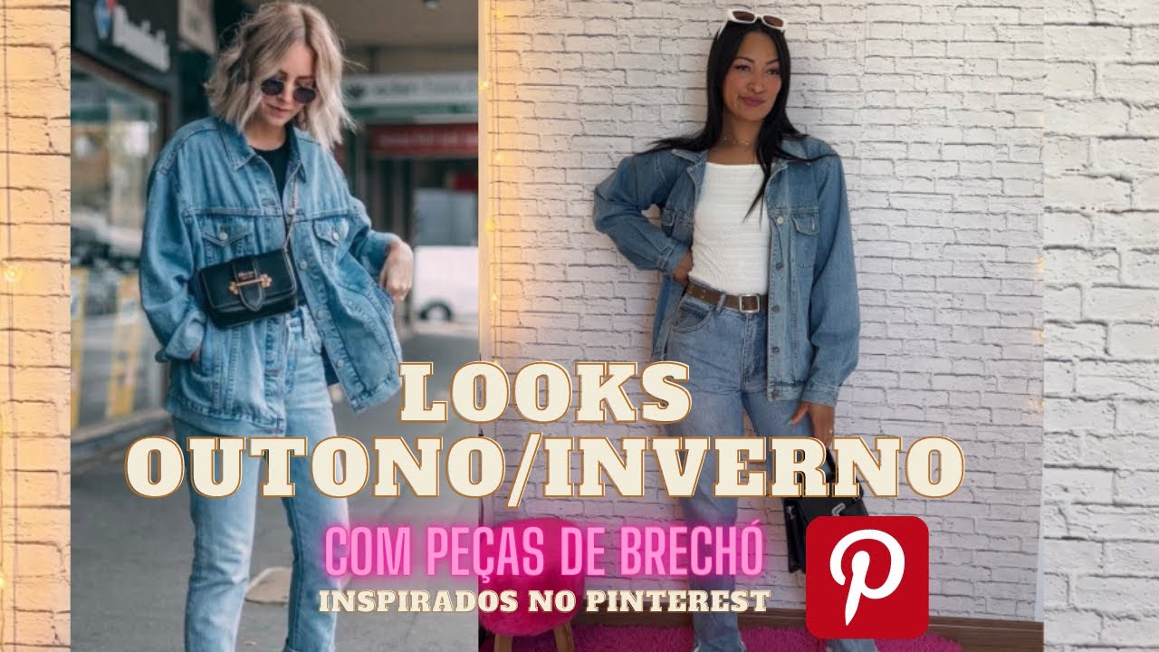 Looks de inverno com peças de brechó inspirados no Pinterest - YouTube