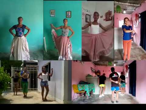 Cumbia La Pollera Colorada- Bailando en Casa - YouTube