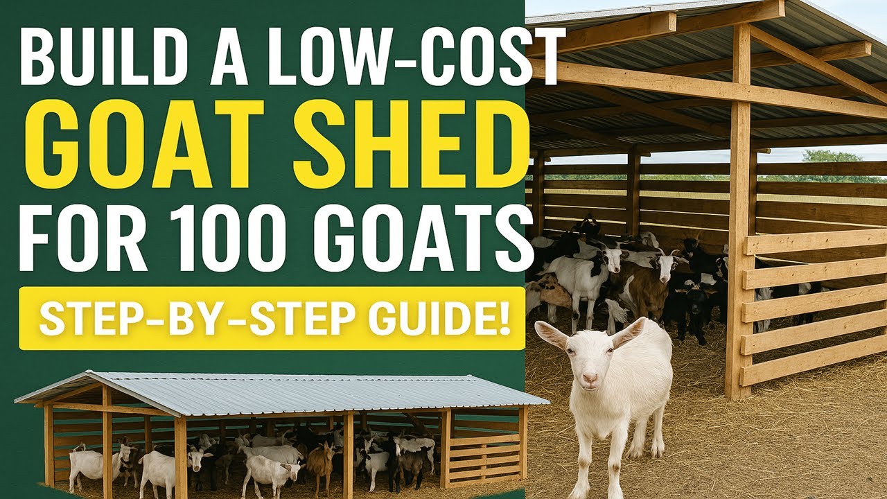 Build a Low-Cost Goat Shed for 100 Goats: Step-by-Step Guide! - YouTube