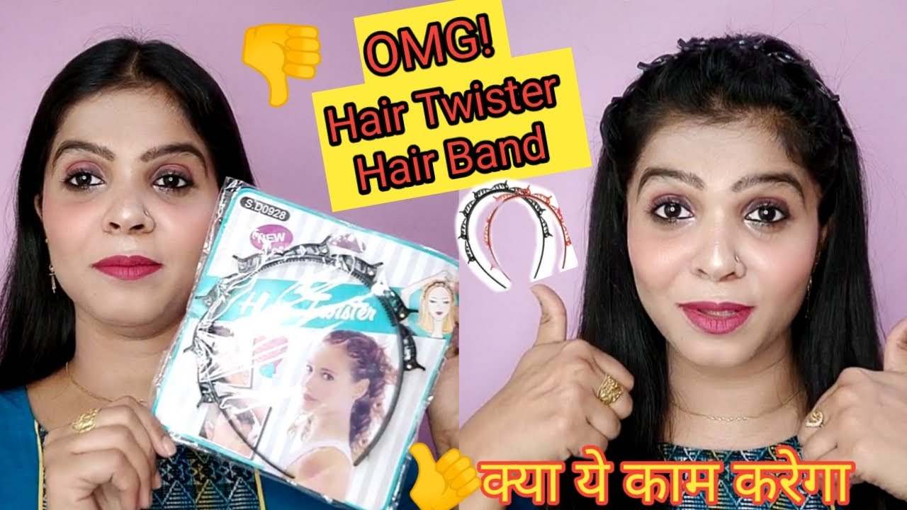 Double bang hair style hair band /Hair twister hair band review demo ...
