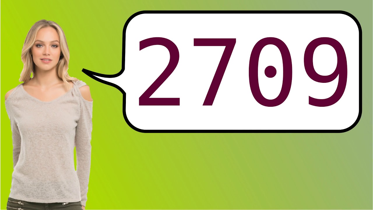 How to say '2709' in French? - YouTube