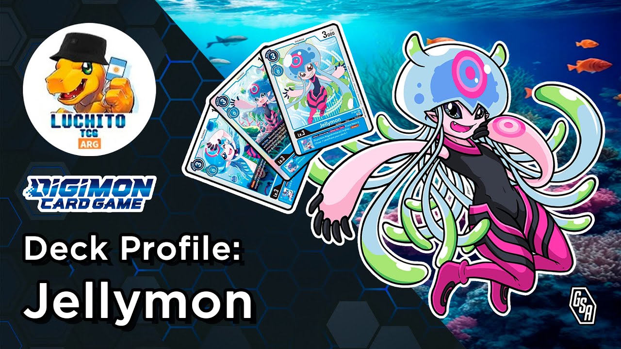 Jellymon Amphimon Deck Profile - Digimon TCG BT14 Format - YouTube
