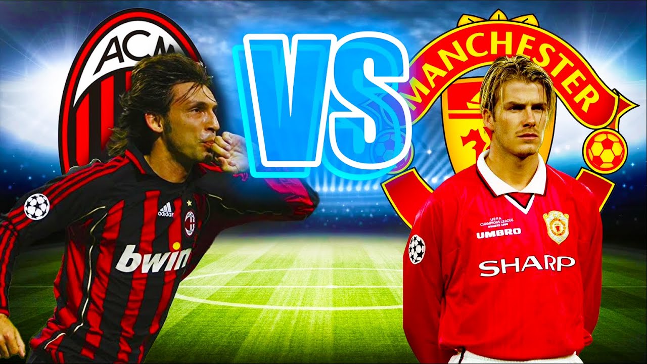 Pirlo Milan vs Beckham Manchester United - YouTube