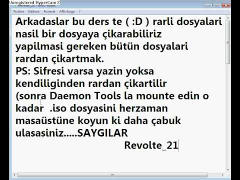 Dosyalari rardan çikarmak