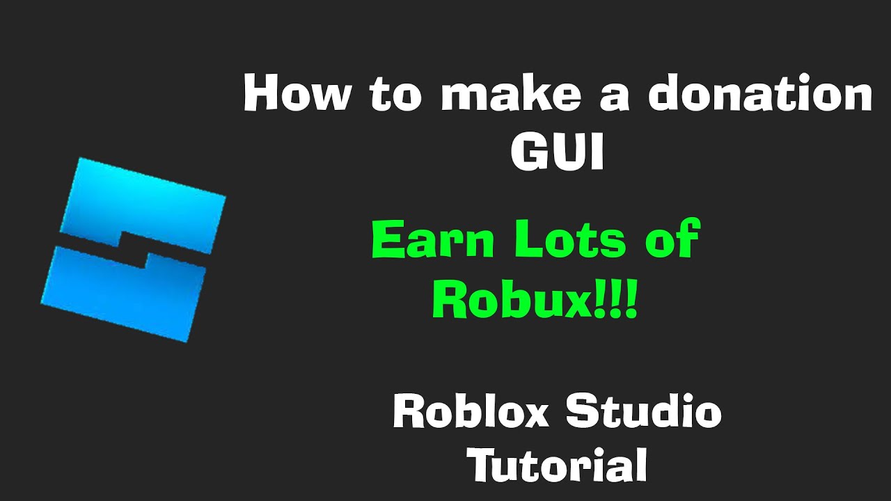 How to create a Donation GUI - Roblox Studio Tutorial - YouTube
