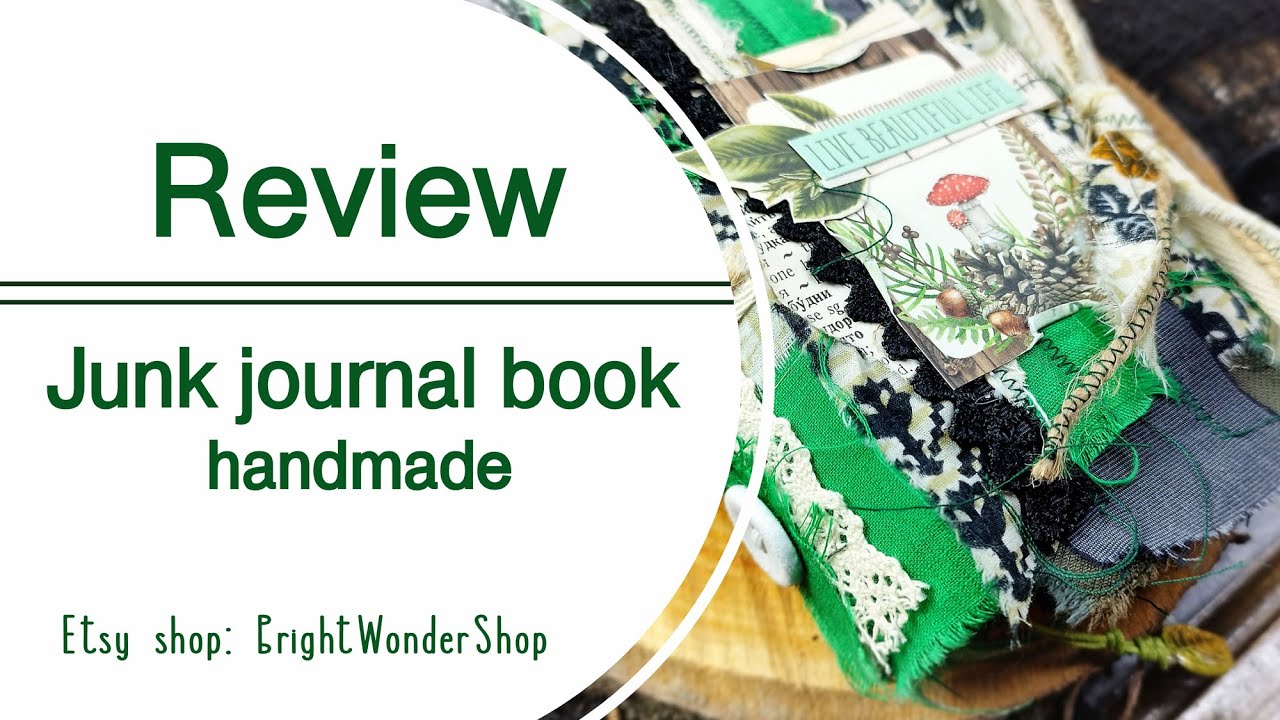 Mini Botanical forest herb journal, Junk journal handmade book, unique ...