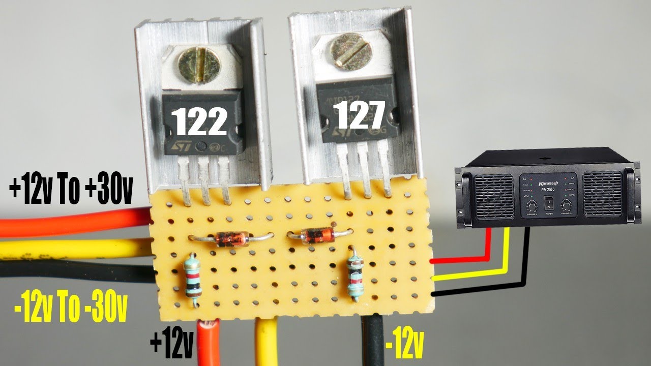 Constant Power supply 30v To +12v Gnd -12v Circuit For Amplifiers - YouTube