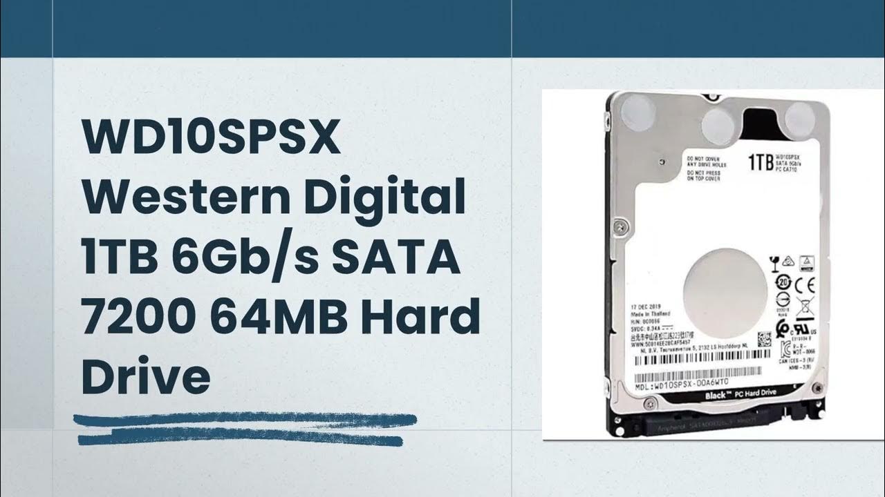 WD10SPSX Western Digital 1TB 6Gb/s SATA 7200 2.5" 64MB Hard Drive - YouTube