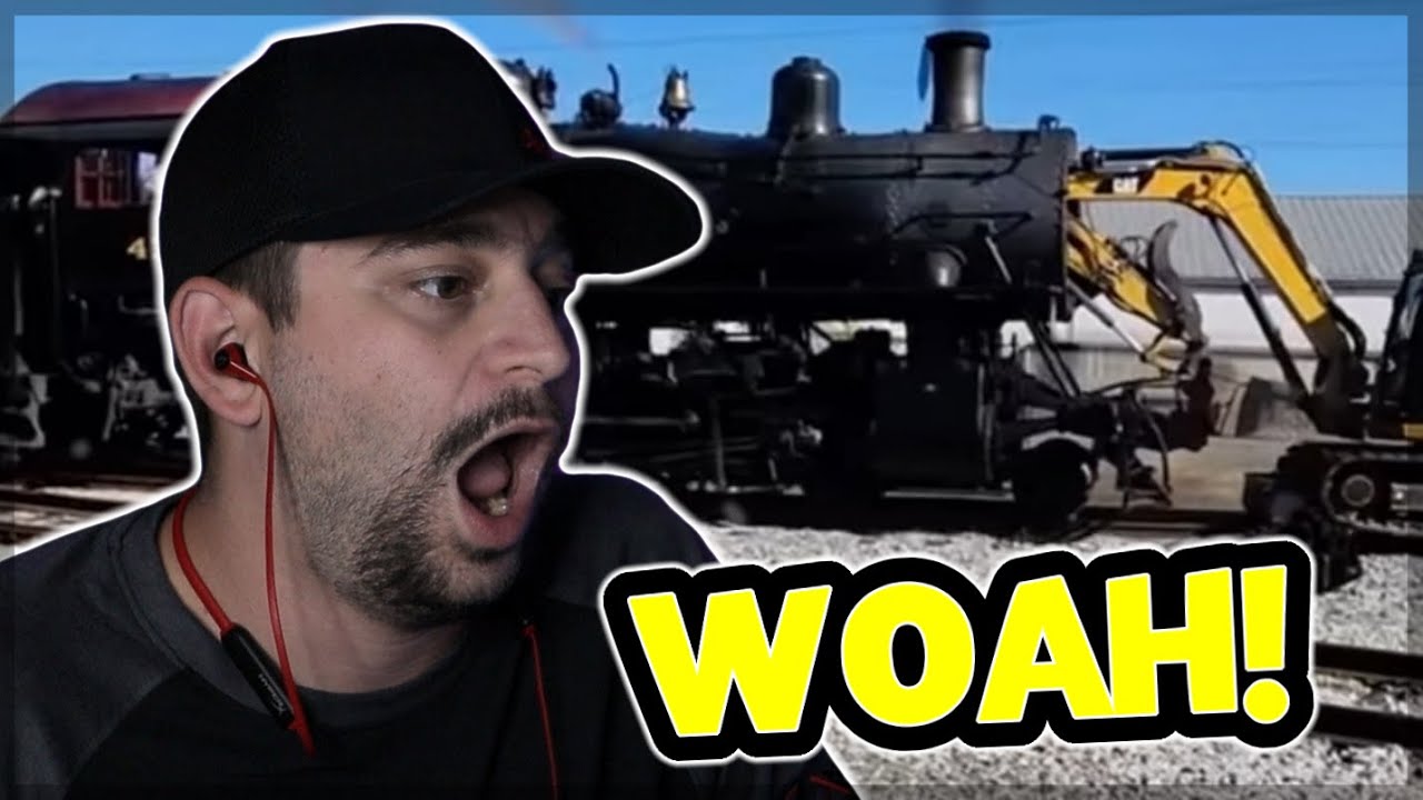 STEAM LOCOMOTIVE CRASHES INTO EXCAVATOR! - YouTube