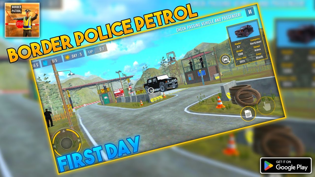 First Day Border Police Simulator Police officer | Hindi Gameplay ...