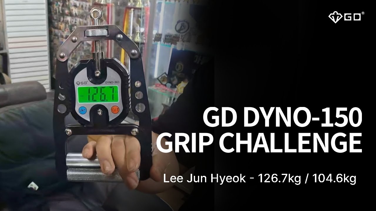 [GD DYNO-150 Grip Challenge] 이준혁님 126.7kg 오른손 기록 갱신🎉 - YouTube