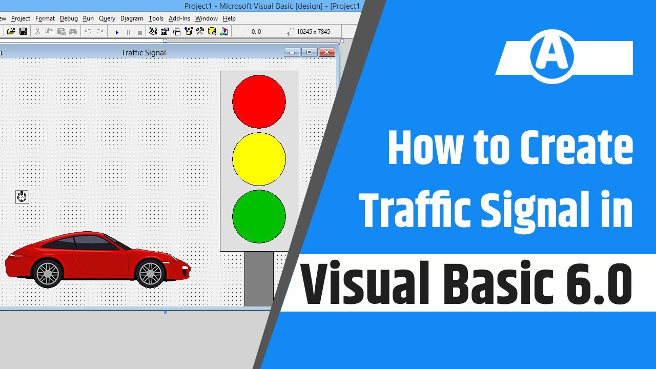 How to create traffic signal in visual basic 6.0 - YouTube