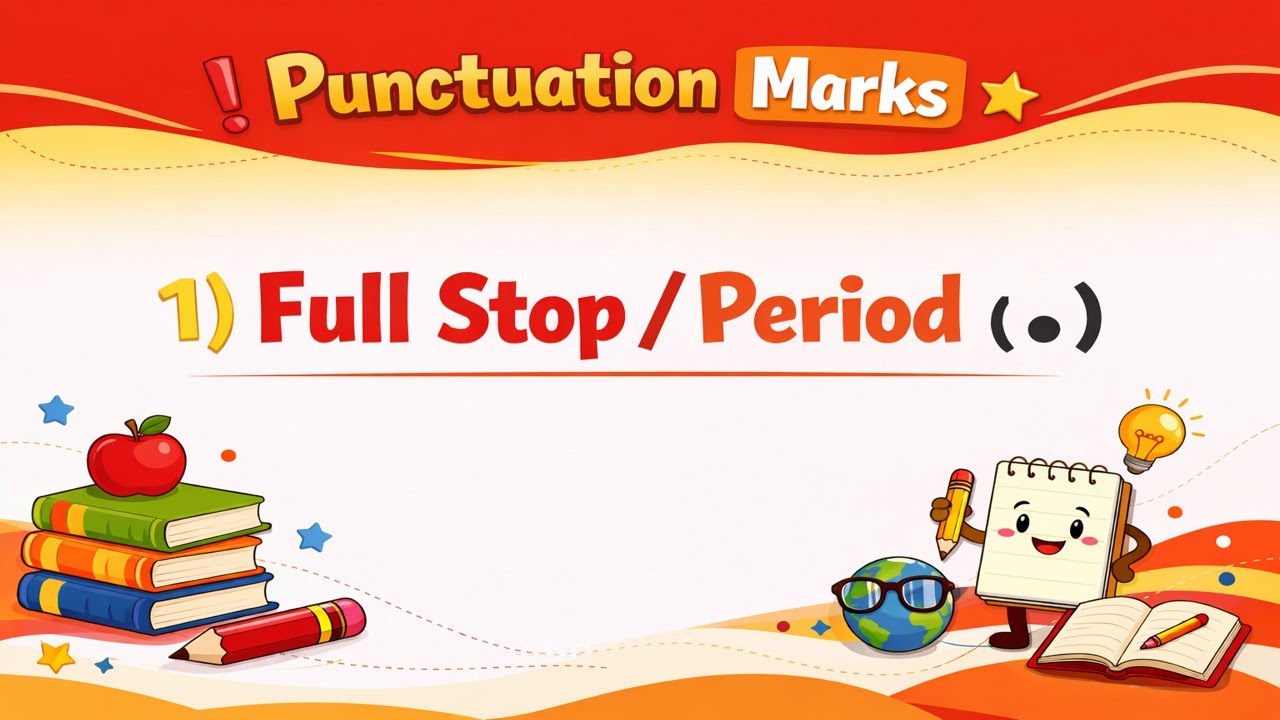 Punctuation Marks | Full stop _ Period ( . ) - YouTube
