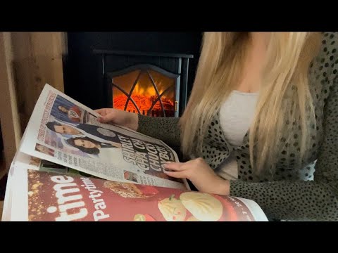 ASMR Cozy Newspaper flipping ~ No talking ~ silent reading - YouTube