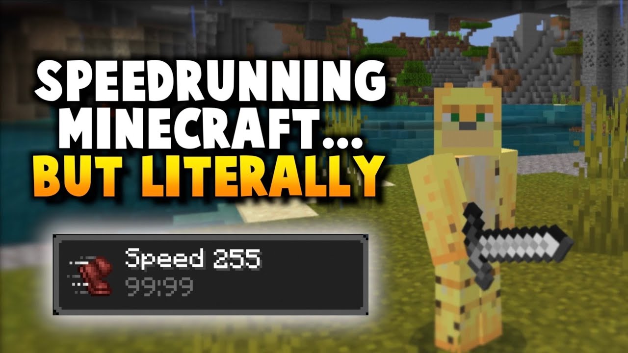 Speed Running Minecraft, But Literally - YouTube