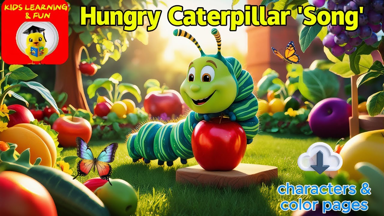 Hungry caterpillar | caterpillar song | #hungrycaterpillar # ...