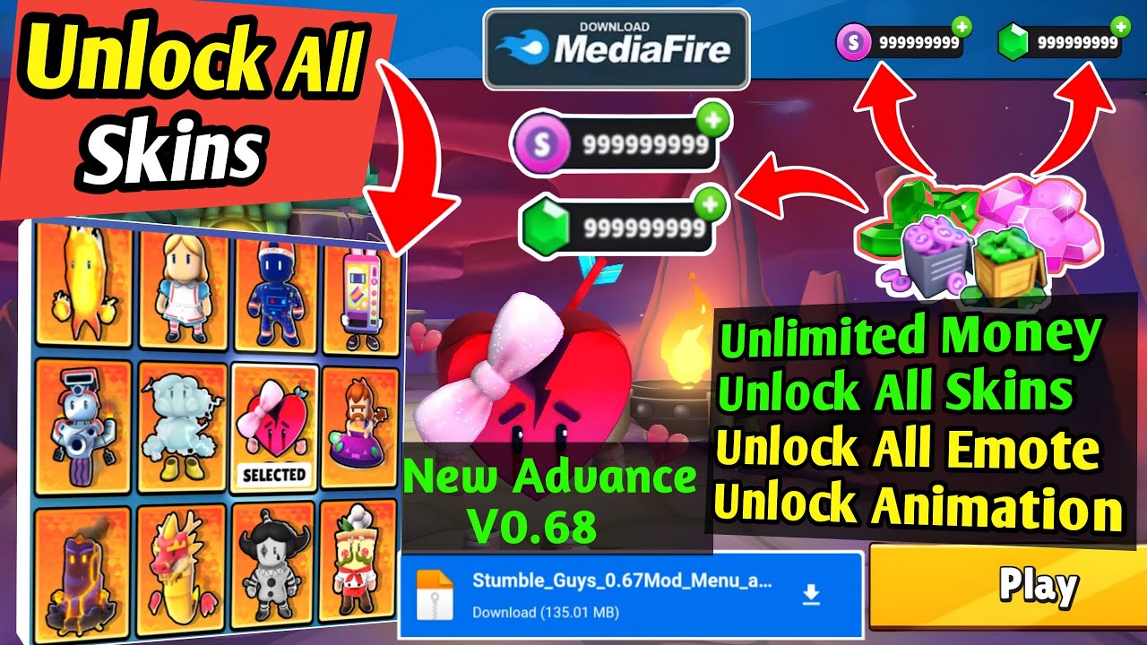 Stumble Guys v0.68 MOD APK [MOD Menu, Unlimited Money] Stumble Guys 0. ...