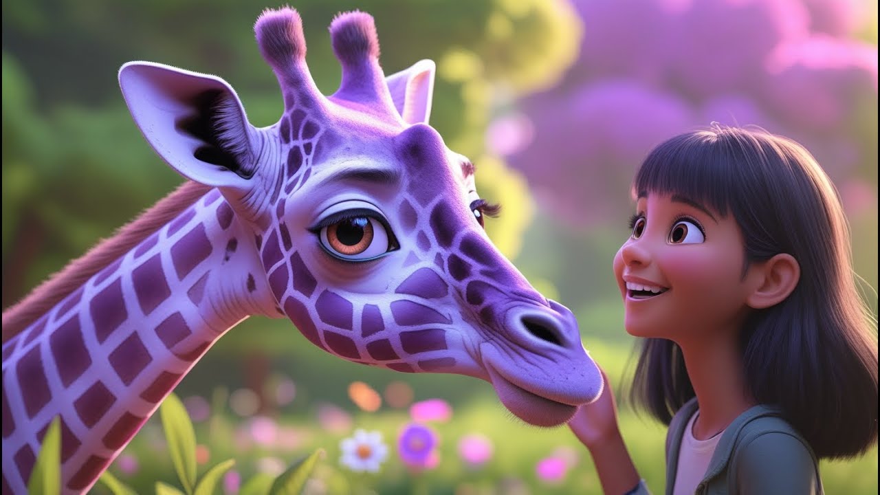 The Story of Lila The Purple Giraffe Who Changed the Savannah - YouTube
