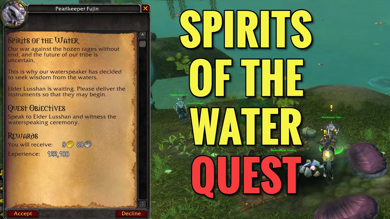 Spirits Of The Water Quest (WoW MOP) - YouTube