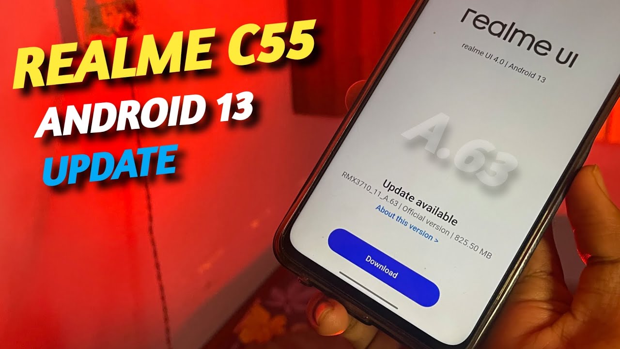 Realme C55 New Update (A.63) | Realme C55 Android 13 Update - YouTube