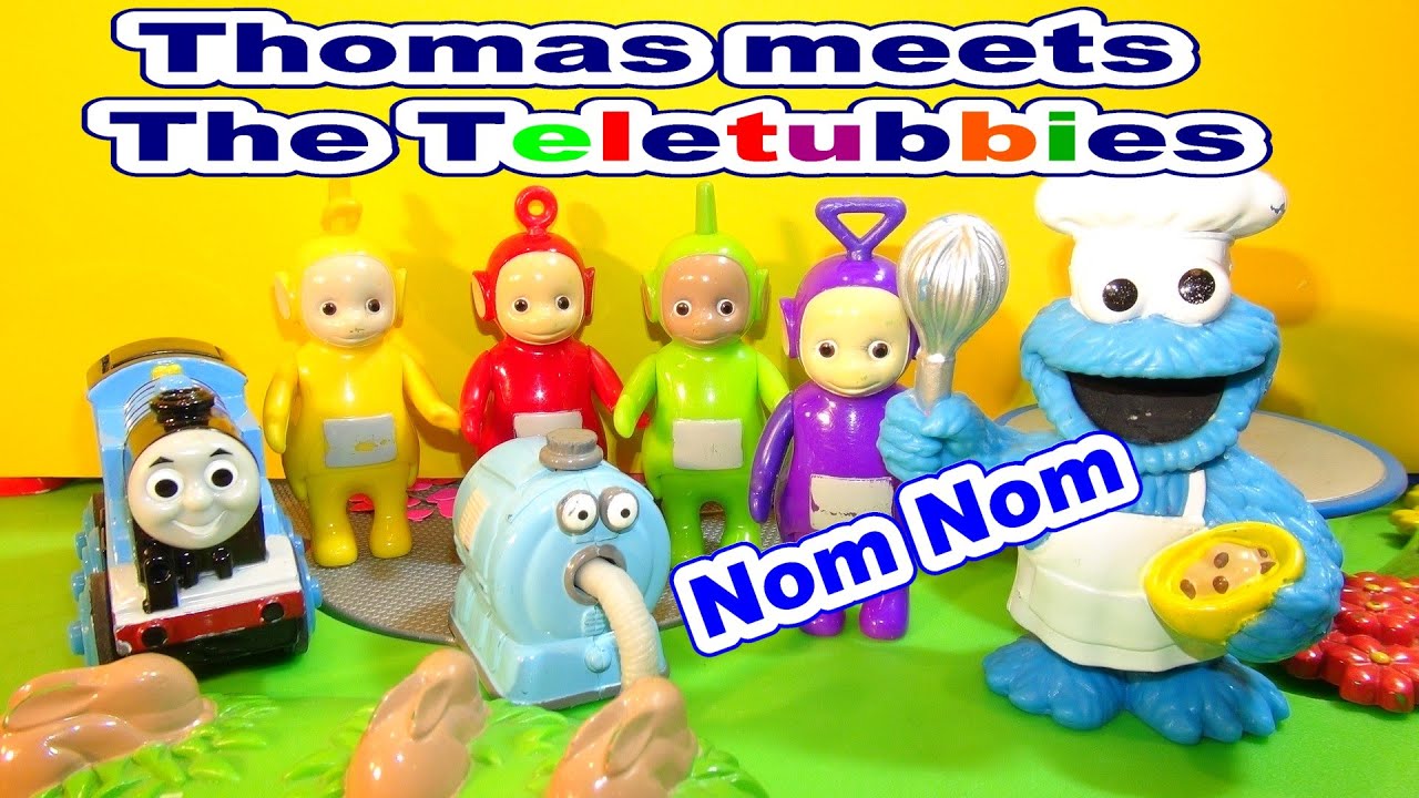 Thomas The Train Meets The Teletubbies with Cookie Monster Chef - YouTube