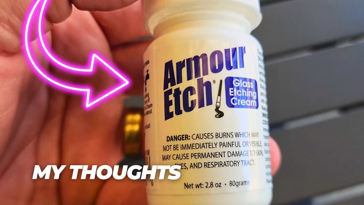 Armour Etch Glass Etching Cream - See how it works! - YouTube