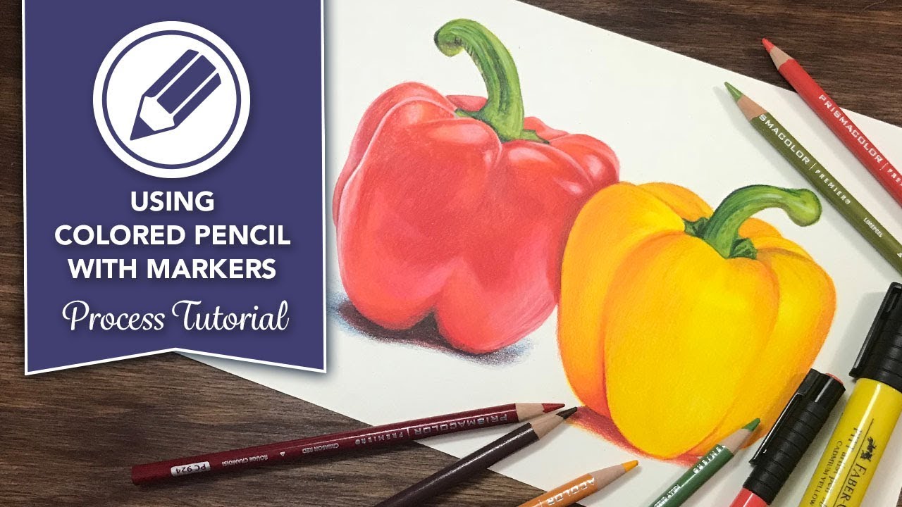 CREATE REALISTIC Colored Pencil Drawings IN LESS TIME Using a Marker ...