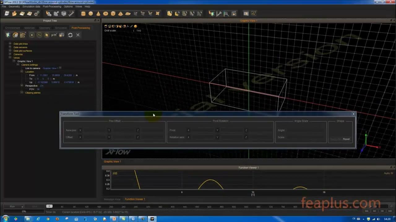 XFlow Tutorial 02 Analysis of cylindrical flow problems 1/XFlow教程02 圆柱绕流问题分析1 - YouTube