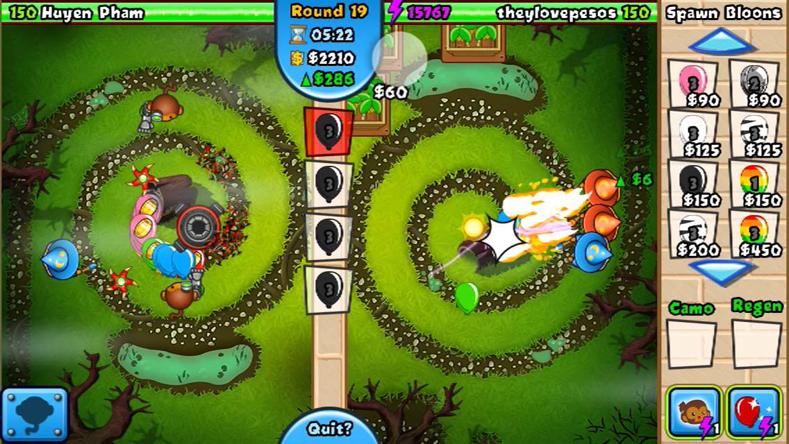 Bloons tower defense battles ios normal gameplay - YouTube