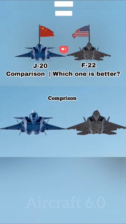 f-23 vs j-20 comparison which one is better #usmilitary - YouTube