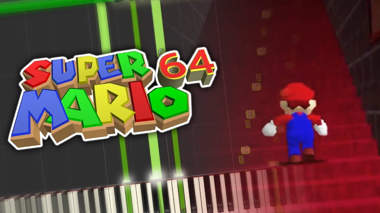 Super Mario 64 - Looping Steps Theme Piano Tutorial Synthesia - YouTube