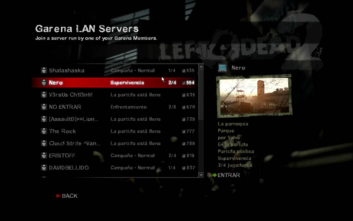 Lista De Servers Garena Left 4 Dead 2 - YouTube