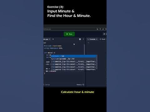 CPlusPlus Basic Tutorial (Hour & Minute String) - YouTube
