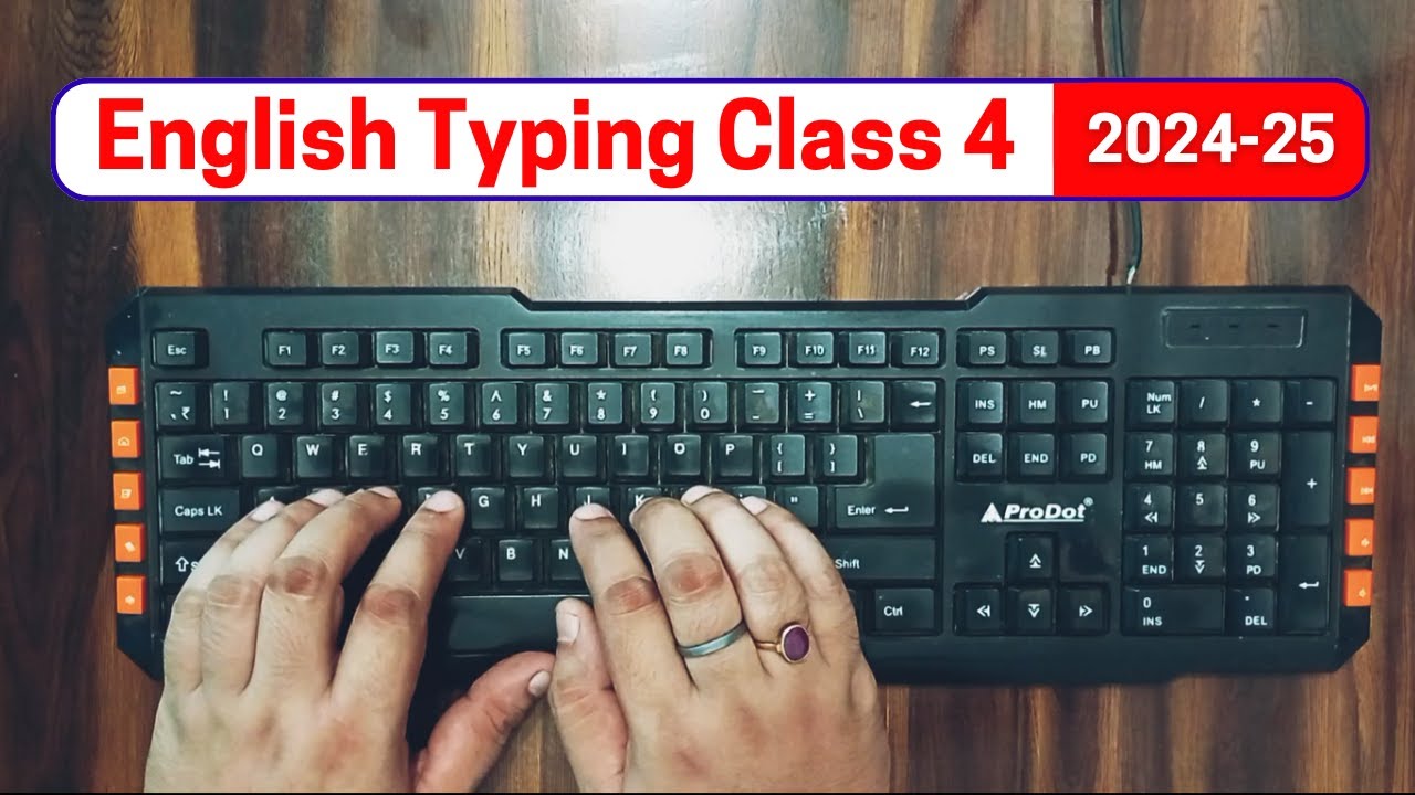 🚀English Typing Series Class 4 | Typing kaise sikhe | typing speed ...