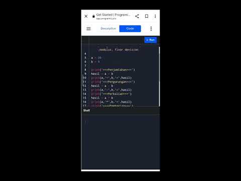tugas mata kuliah dasar-dasar pemrograman tentang operator aritmatika pada python - YouTube