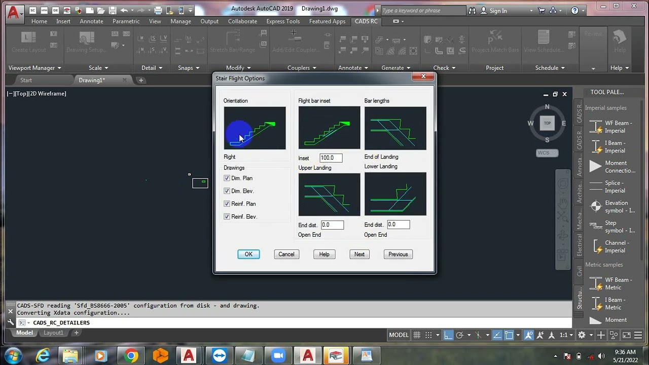 Cads Rc Automatic Staircase detailing - YouTube