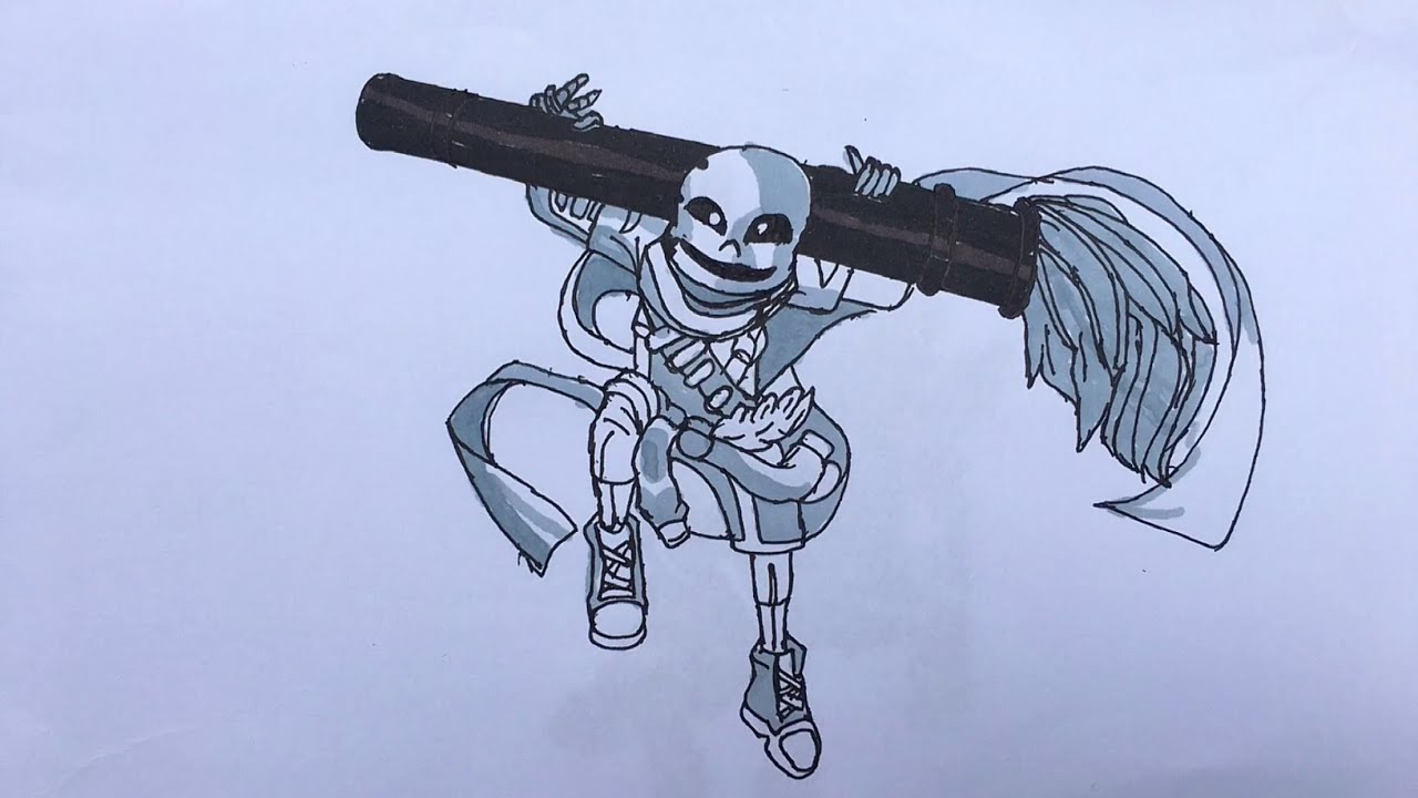 Hollow ink sans || How to draw howllow ink sans undertale very easy ...