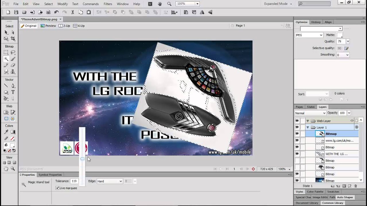 Magic Wand Tool in Adobe Fireworks - YouTube