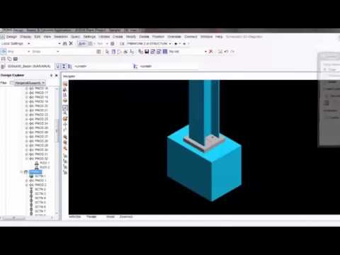 How to add base plate and concrete section in pdms - YouTube