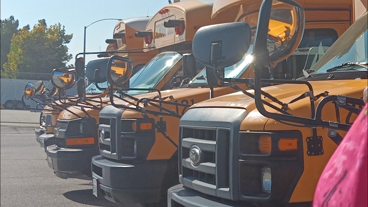 BUSD School Bus Yard Tour!! - YouTube