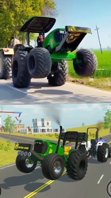 power of tractor 😈💯 #modifiedtracter #tochanking #tractar #jondeere # ...