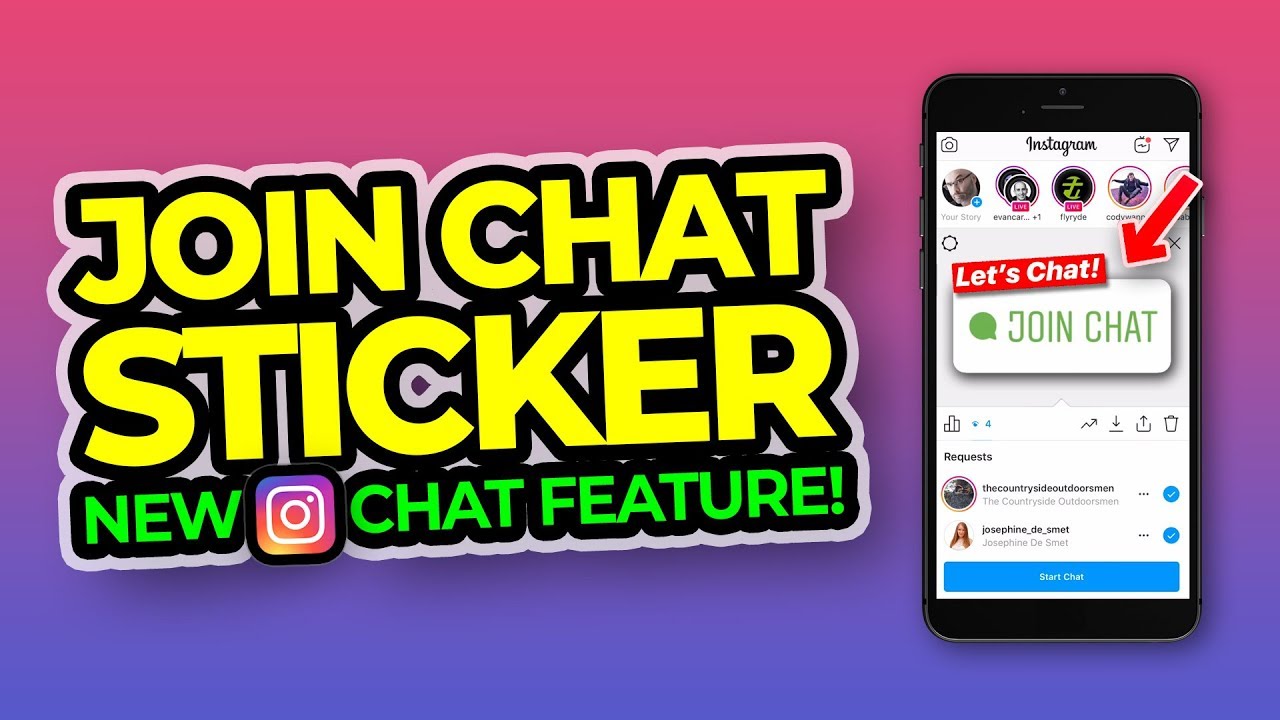 How To Use New Join Chat Sticker | New Instagram Feature - YouTube