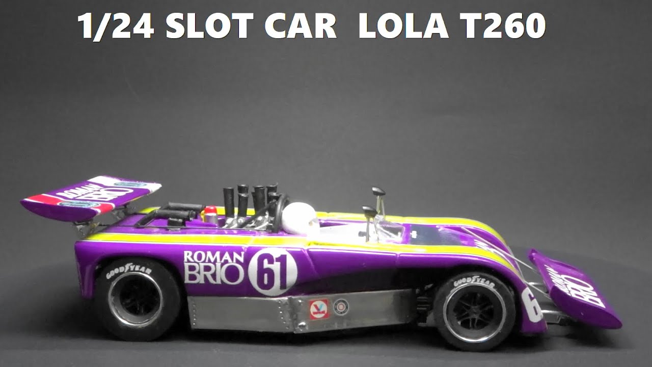 SLOT CAR 1/24 LOLA T260 1972 Can-Am Driver Tom Heyer Grid 16th Result ...
